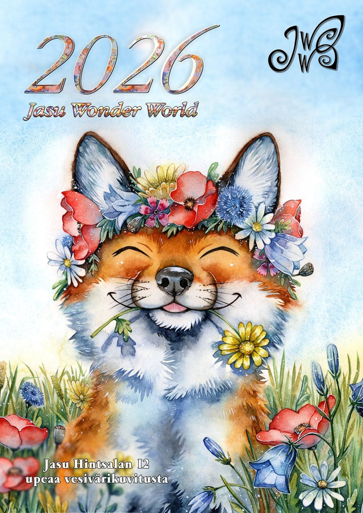 Jasu Wonder World 2026 seinäkalenteri - Pystymalli (A4) - Kalenteri | Suomalainen.com