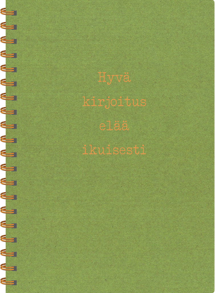 Muistikirja A5 Mietelause, vihreä | Suomalainen.com