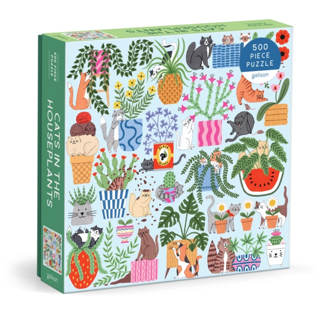 Cats in the Houseplants 500 Piece Puzzle - Galison | Suomalainen.com
