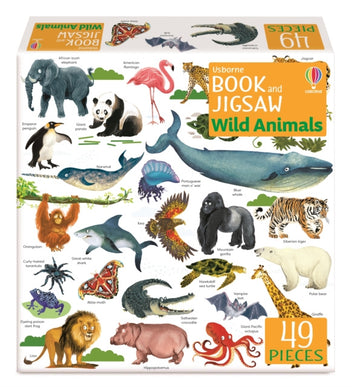 Usborne Book and Jigsaw Wild Animals - Sam Smith - Pehmeäkantinen ...