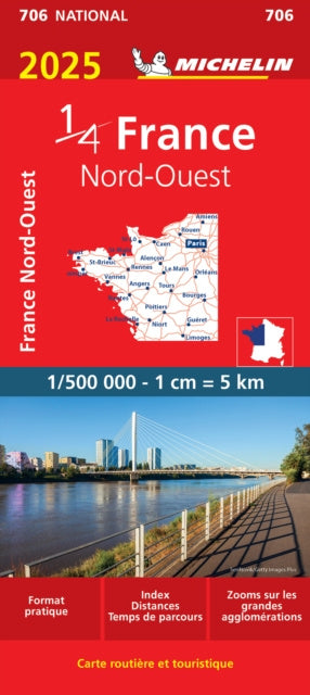 Northwestern France 2025 - Michelin National Map 706 - Map - Michelin ...
