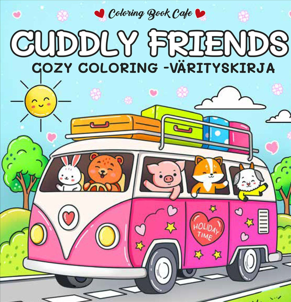Cuddly Friends, Cozy Coloring -värityskirja - Coloring Book Cafe ...