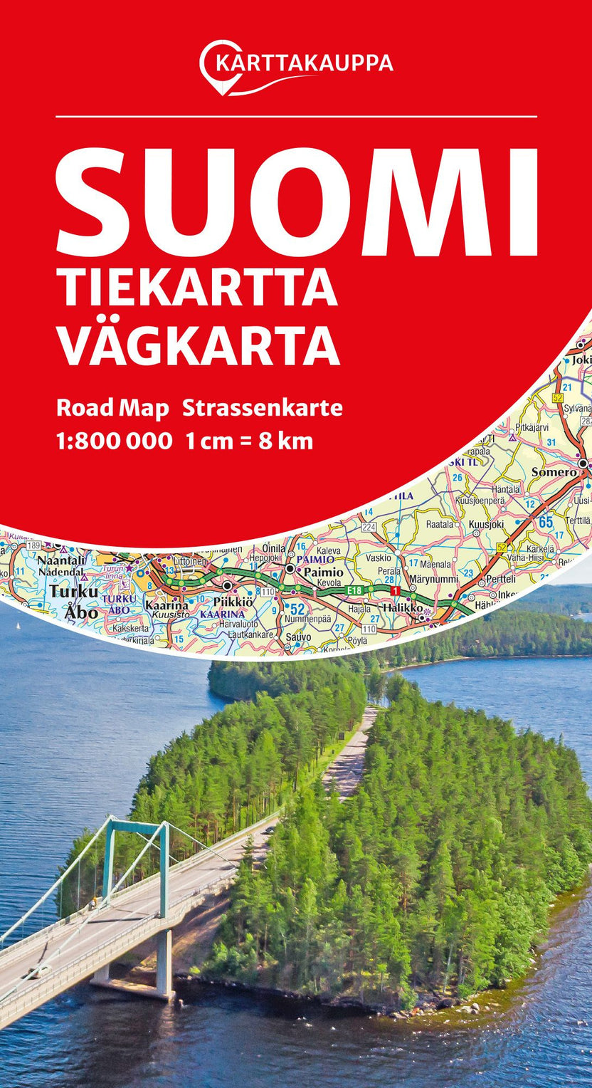 Suomi tiekartta - Finland Road Map 1:800 000 - Kartta | Suomalainen.com