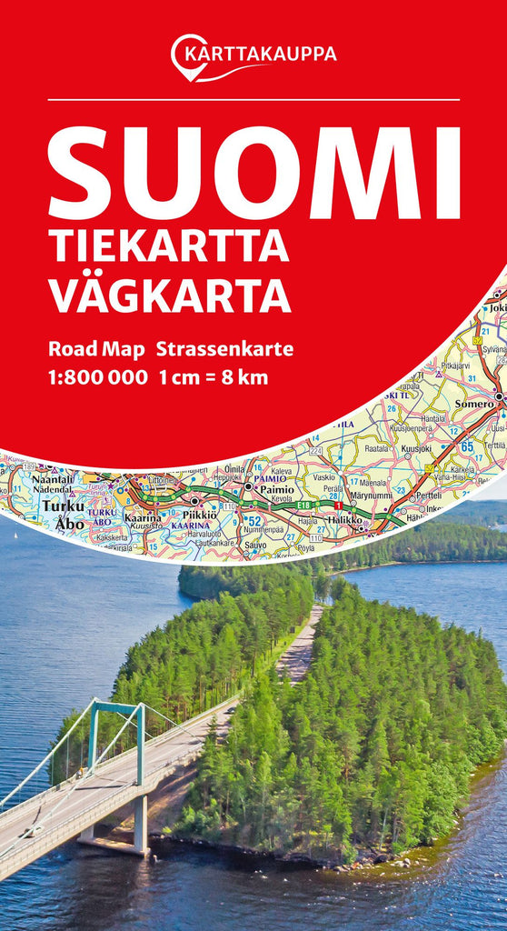 Suomi tiekartta - Finland Road Map 1:800 000 - Kartta | Suomalainen.com