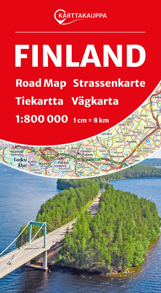 Suomi tiekartta - Finland Road Map 1:800 000 - Kartta | Suomalainen.com